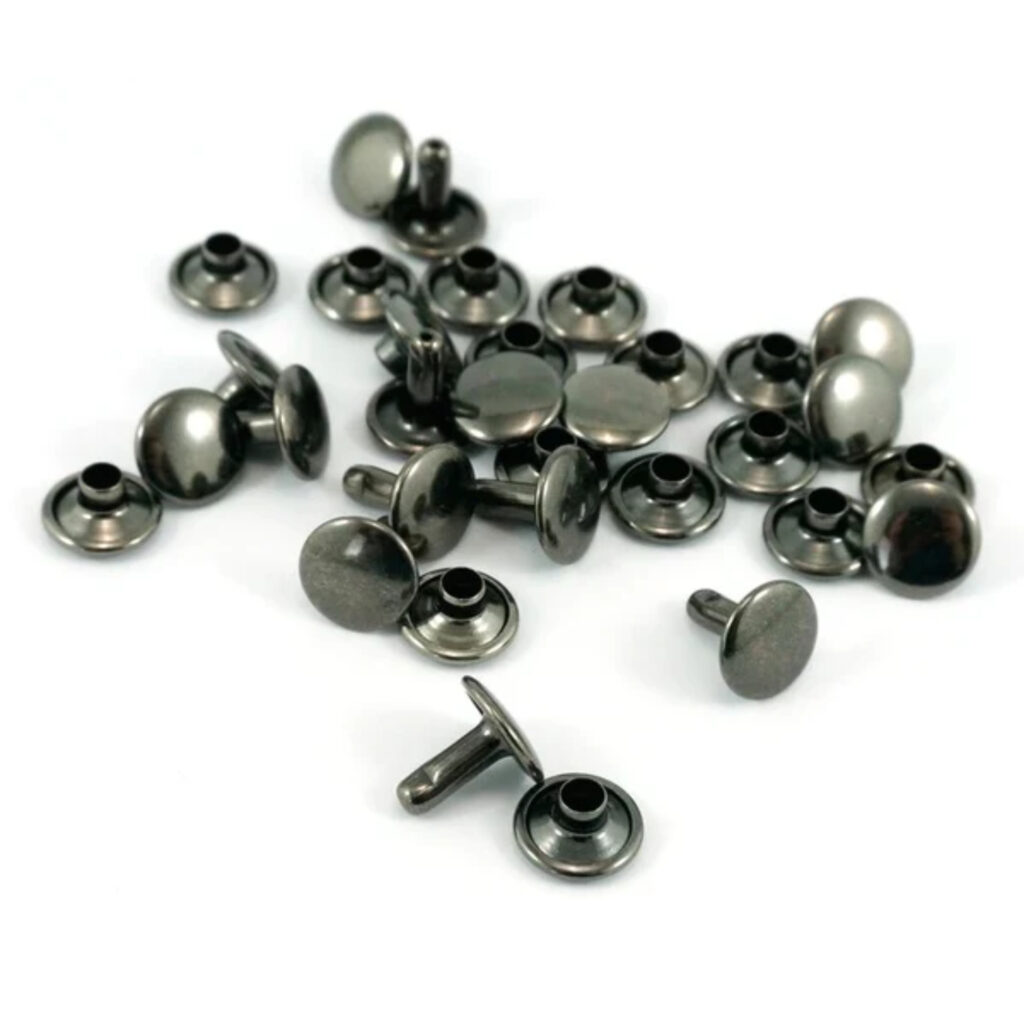 Premium Hat Patch Rivets: Double Cap 1/4" - 50 Set • Laserhyde